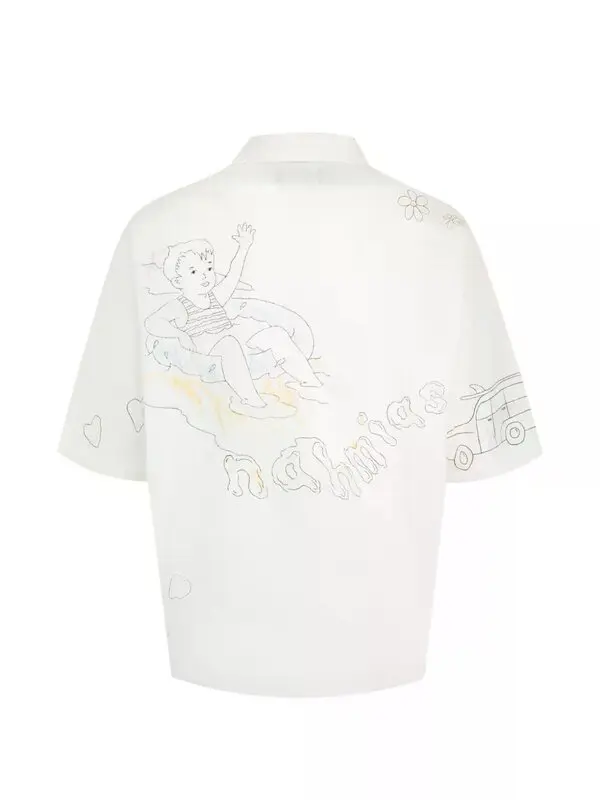 NAHMIAS Scribble-print Poplin Shirt