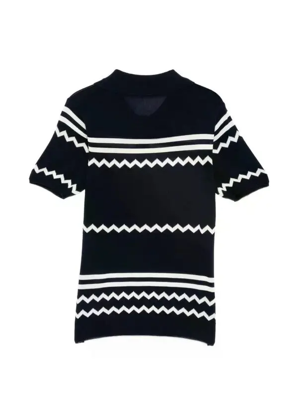 Cynthia Rowley Ziggy Cropped Polo Shirt