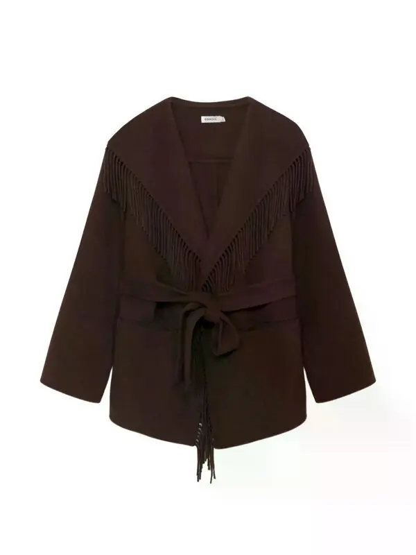 Simkhai Rowen Fringe-trimmed Wool Jacket