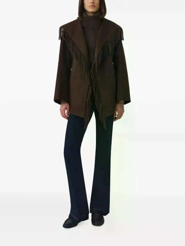 Simkhai Rowen Fringe-trimmed Wool Jacket