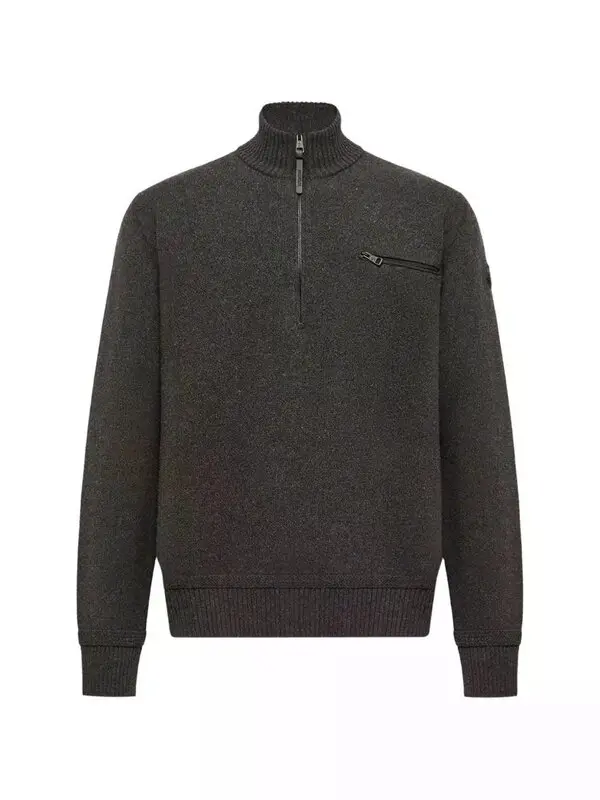 Moncler Half-zip Knitted Sweater - Grey