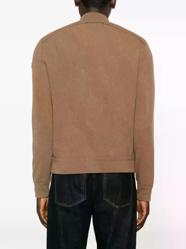 Moncler Quilted Panel Zip-up Cardigan