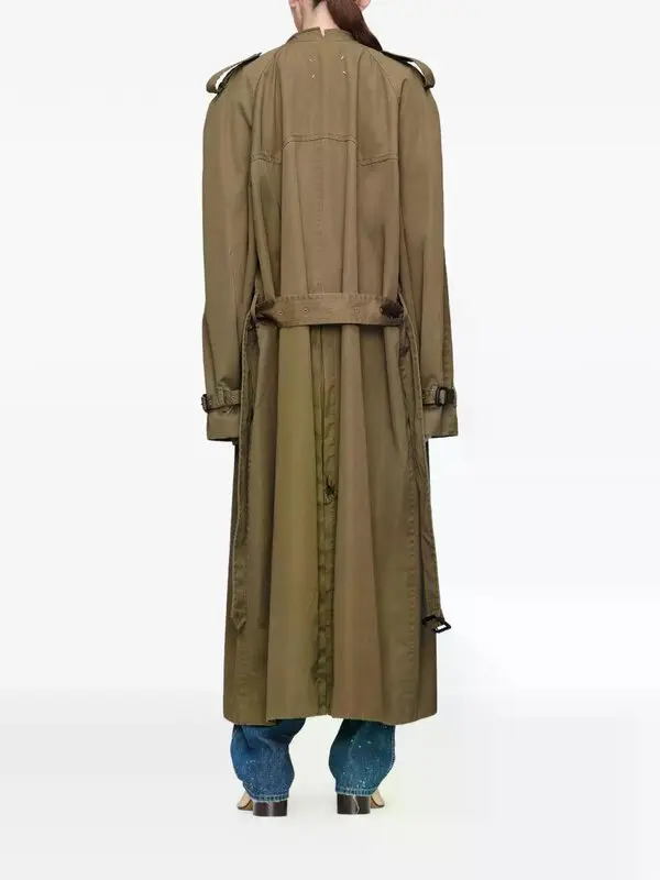 MAISON MARGIELA Double-breasted Folded Collar Trench Coat