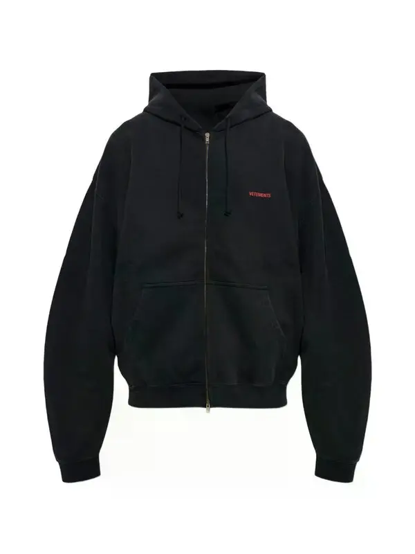 Vetements Logo-print Zip-up Hoodie