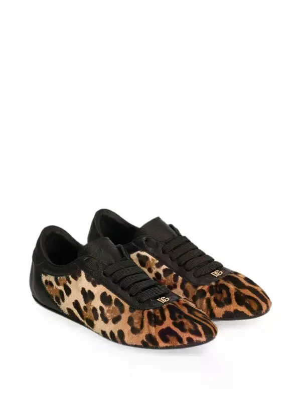 Dolce & Gabbana Leo Pony-hair Ballet Sneakers - Neutrals