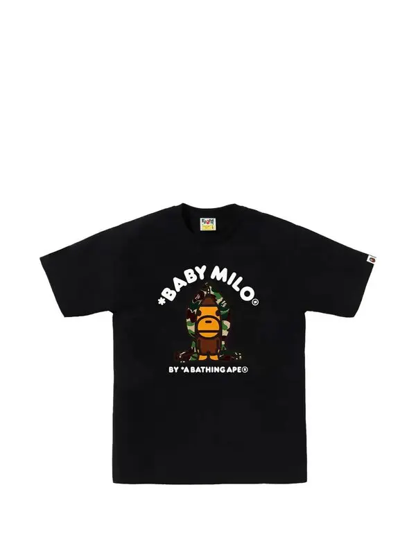 A BATHING APE Abc Camo Baby Milo T-shirt - Black