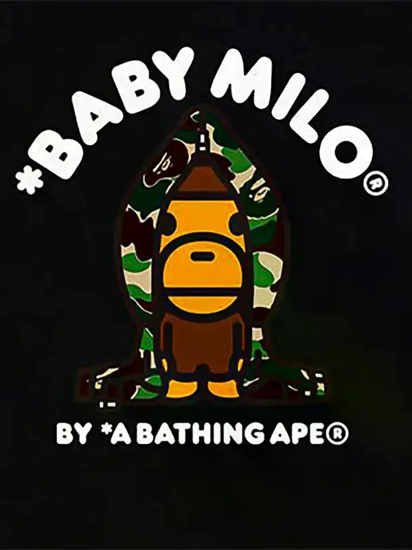 A BATHING APE Abc Camo Baby Milo T-shirt - Black