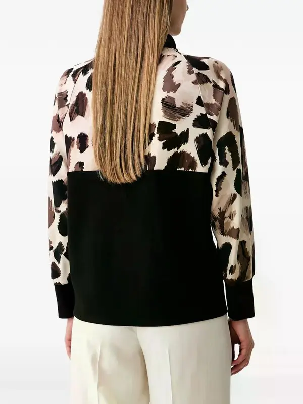 Joseph Ribkoff Leopard-print Colour-block Top