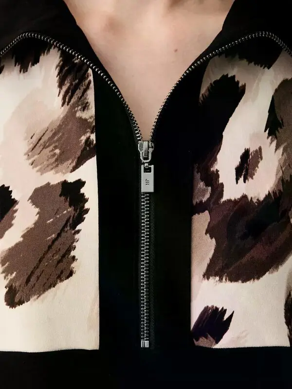 Joseph Ribkoff Leopard-print Colour-block Top
