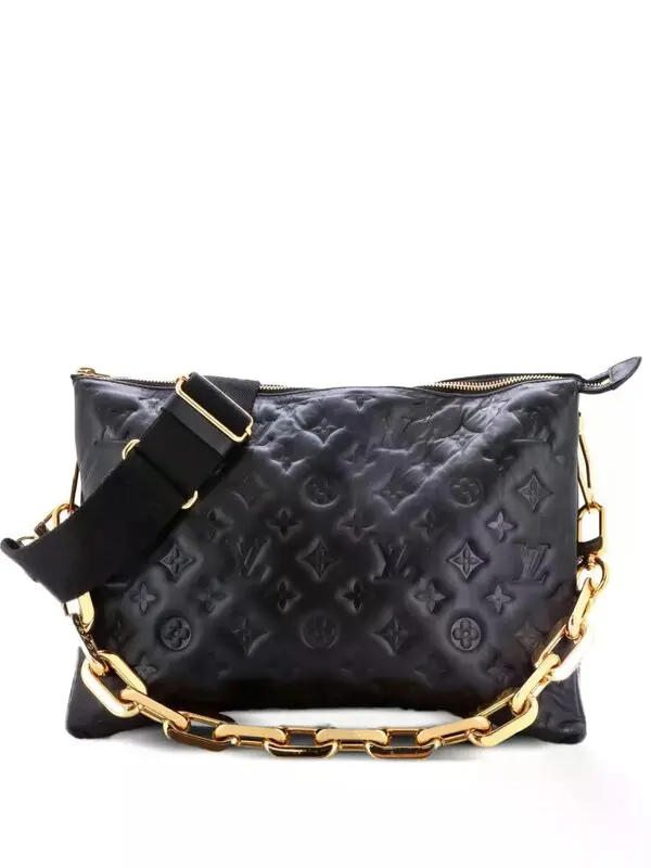 LOUIS VUITTON Coussin Bag Monogram Embossed Lambskin Mm - Black