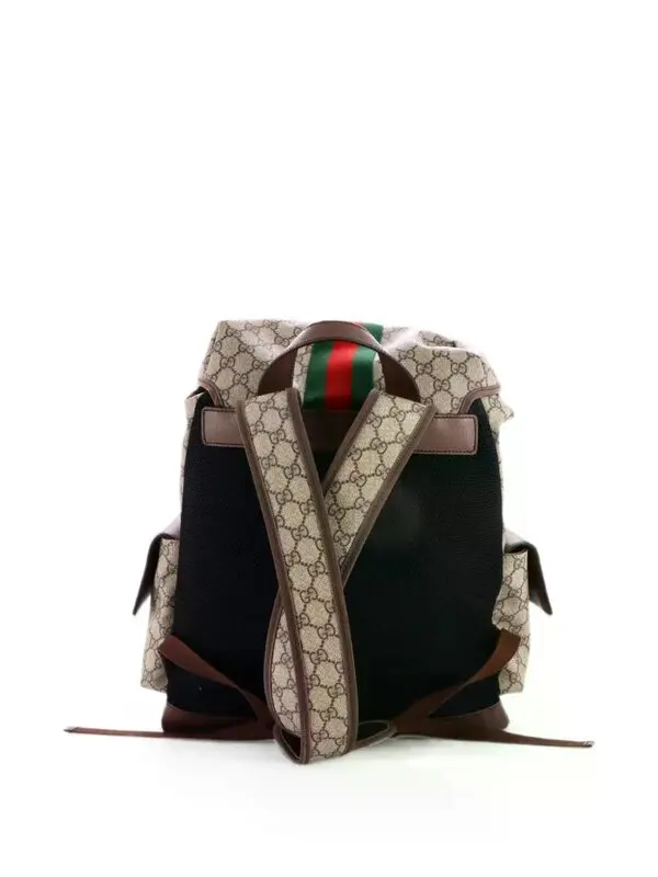 Gucci Ophidia Flap Gg Coated Canvas Medium Backpack