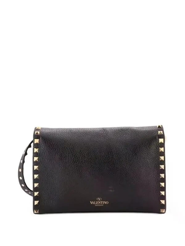 Valentino Garavani Rockstud Flip Lock Flap Leather Small Shoulder Bag