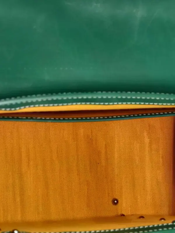 Goyard Structured Saigon Top Handle Bag Coated Canvas With Leather Mini Satchel - Green