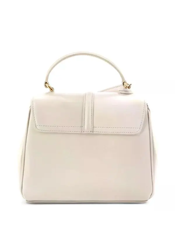 Celine 16 Top Handle Bag Smooth Calfskin Mini Satchel - Neutrals
