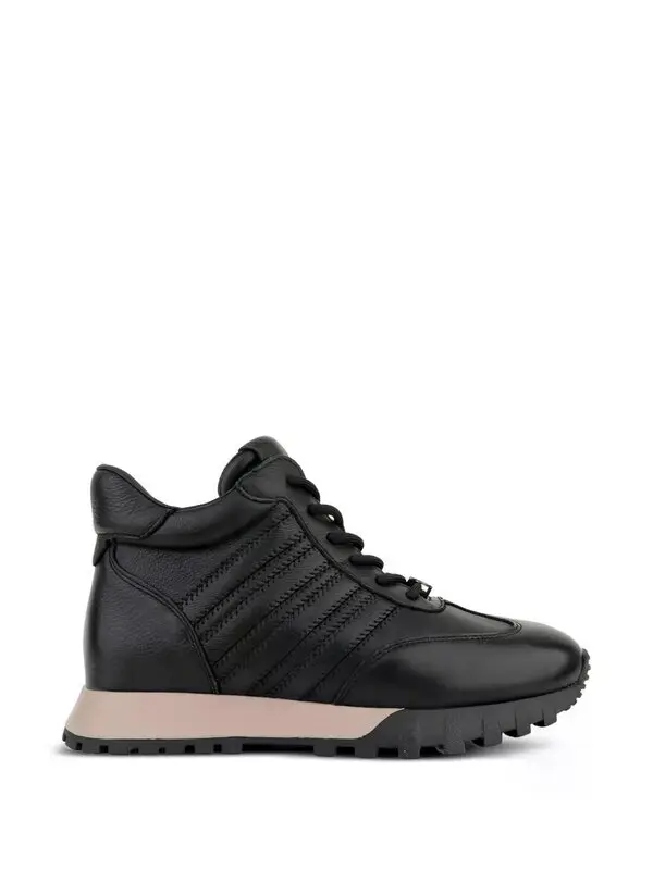 LINDA BAUMANN Quilted High-top Sneakers - Black
