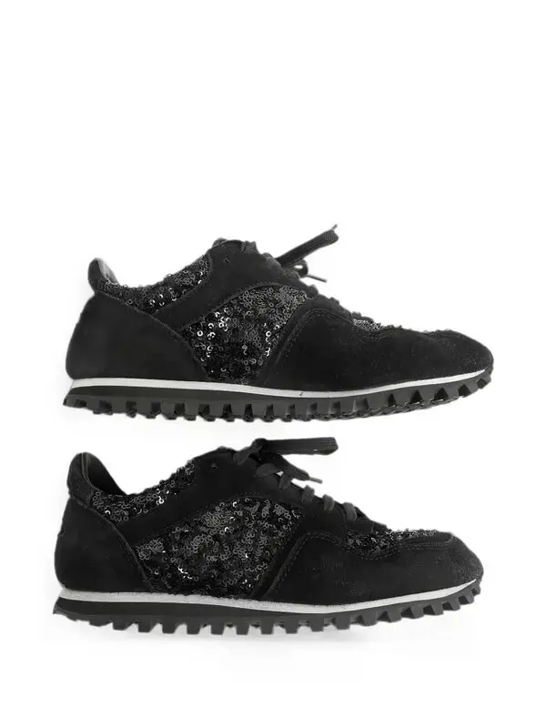 Comme Des Garçons Spalwart Sequin-embellished Sneakers - Black