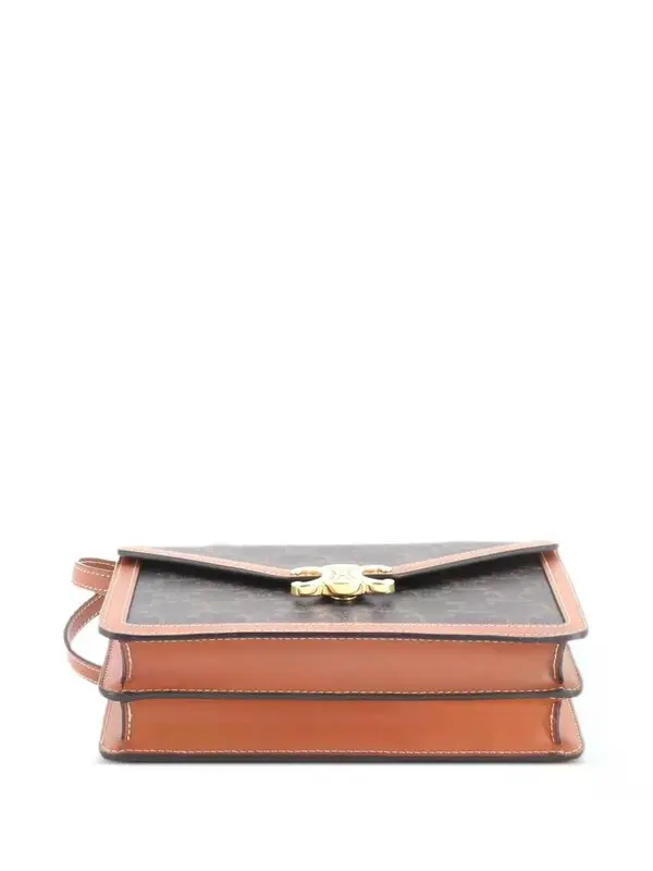 Celine Triomphe Coated Canvas Envelope Wallet On Strap Crossbody Bag