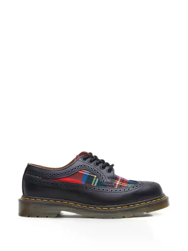 Dr. Martens Tartan-panel Brogue Derby Shoes - Black
