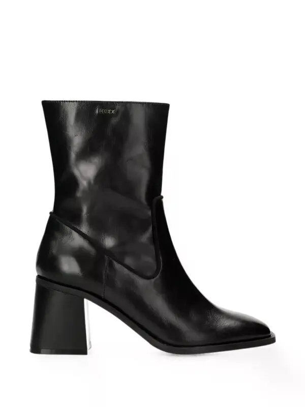 MEXX Square-toe Block-heel Boots - Black