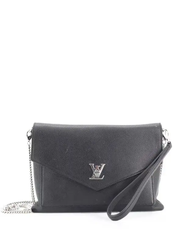 LOUIS VUITTON Mylockme Pochette Leather Clutch Bag