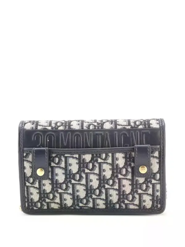 Dior 30 Montaigne 2-in-1 Pouch Oblique Canvas Crossbody Bag - Blue