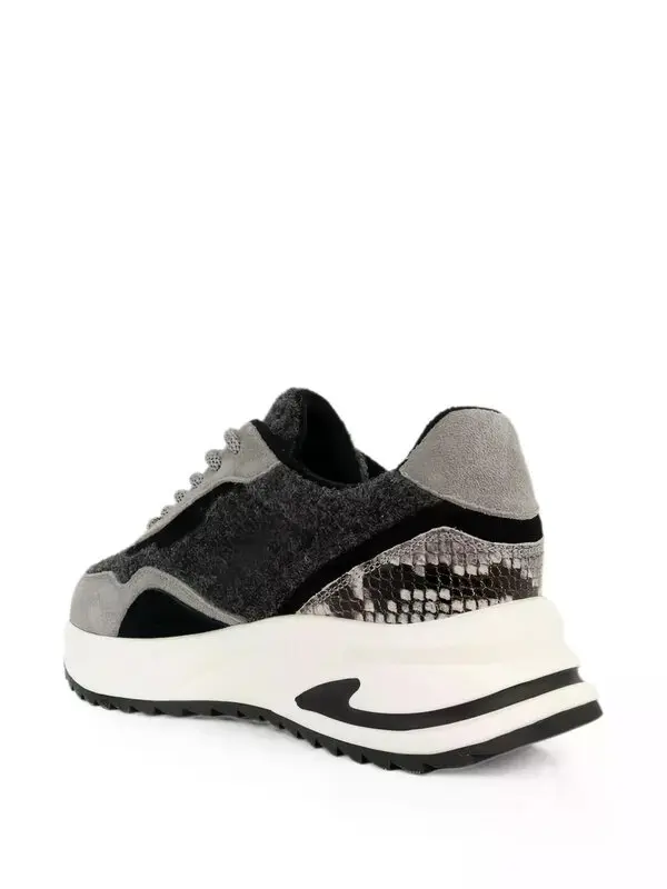 LINDA BAUMANN Snakeskin-effect Panelled Sneakers