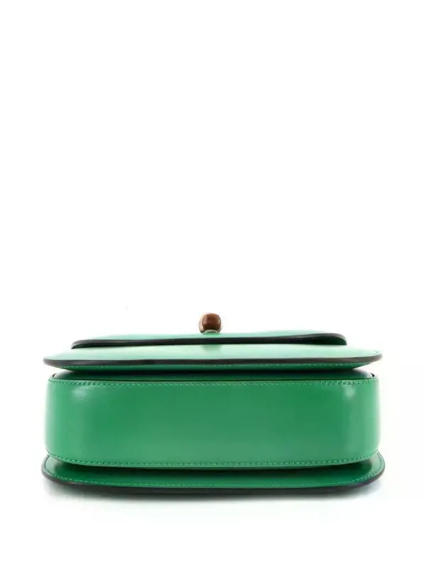 Gucci Bamboo 1947 Top Handle Bag Leather Satchel - Green