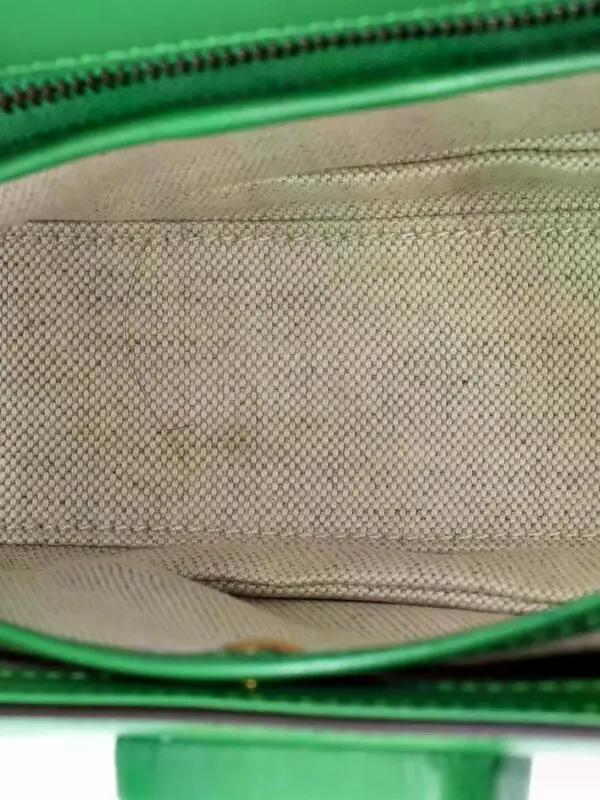 Gucci Bamboo 1947 Top Handle Bag Leather Satchel - Green