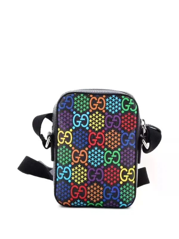 Gucci Psychedelic Print Gg Coated Canvas Mini Messenger Bag