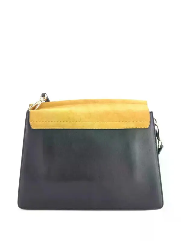 Chloé Faye Leather And Suede Medium Shoulder Bag - Orange
