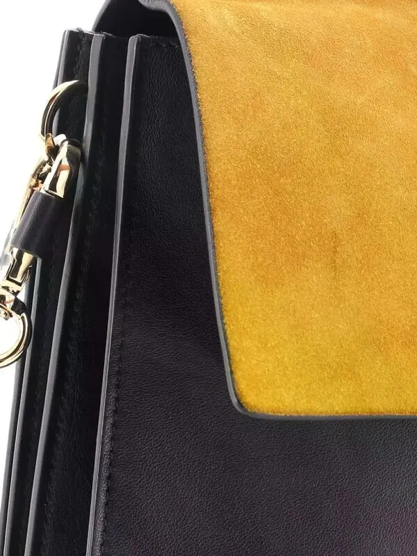 Chloé Faye Leather And Suede Medium Shoulder Bag - Orange