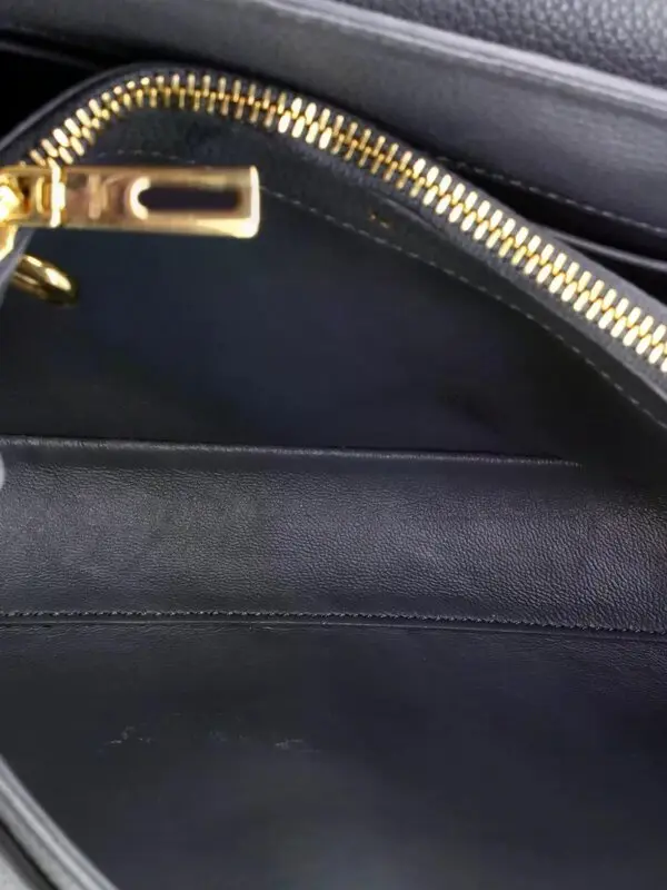 Celine 16 Top Handle Bag Grained Calfskin Small Satchel - Grey