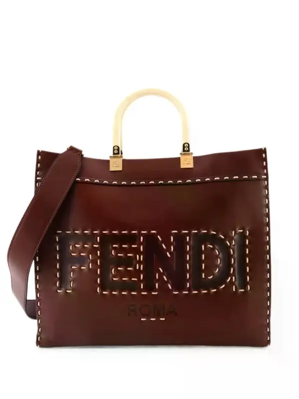 Fendi Sunshine Shopper Leather Medium Tote Bag