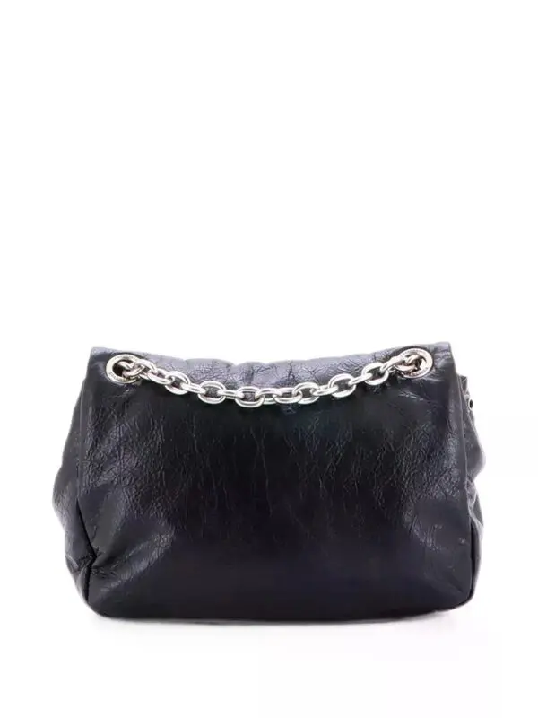 Balenciaga Monaco Chain Flap Leather Mini Shoulder Bag