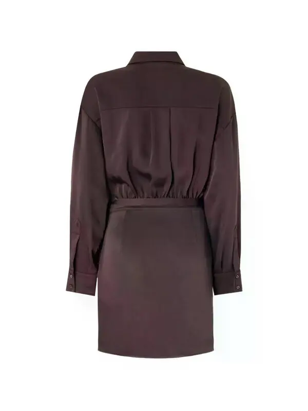 Pinko Satin Wrap-style Shirt Dress