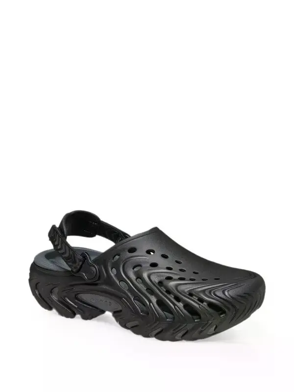 CROCS Echo Ii Chrome Clogs With Perforated Detailing And Slingback Strap - Black