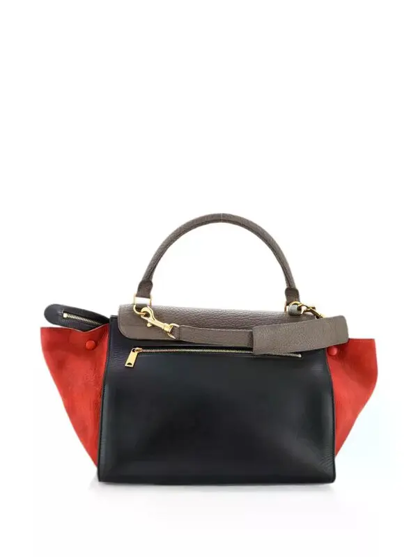 Celine Tricolor Trapeze Bag Leather Medium Satchel