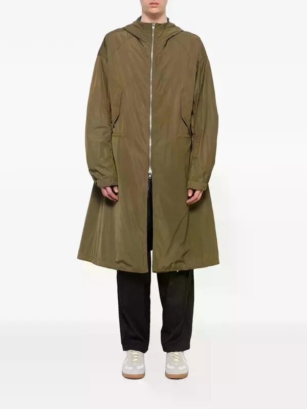 JUUN.J Hooded Slogan-print Parka