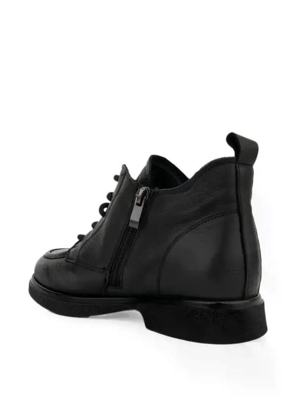 LINDA BAUMANN Lace-up Side-zip Ankle Boots