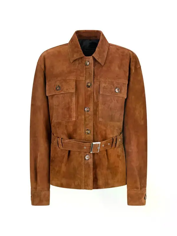 Alessandra Rich Belted Suede Jacket