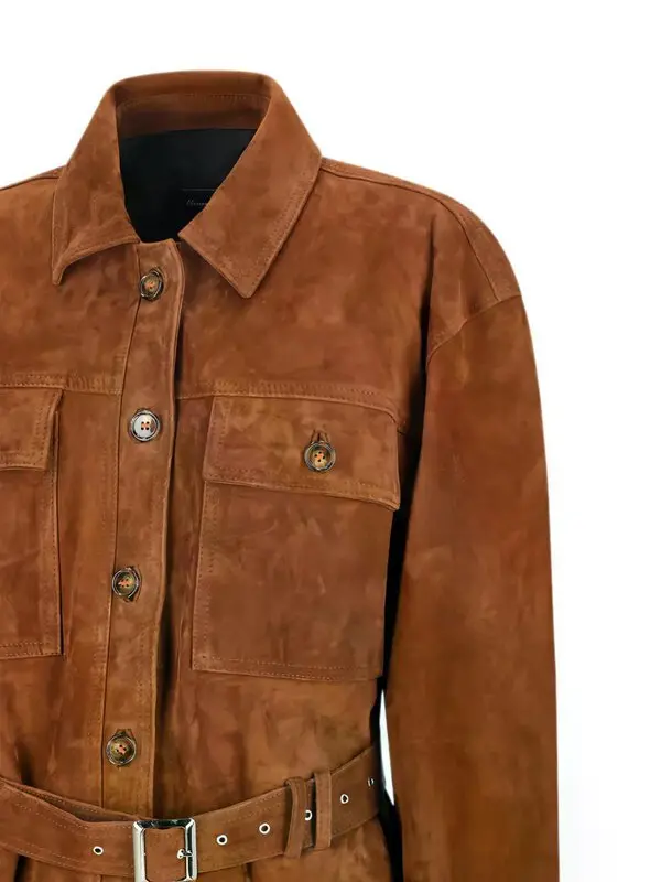 Alessandra Rich Belted Suede Jacket