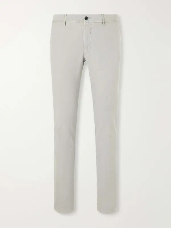 SLOWEAR Straight-leg Stretch-cotton Trousers
