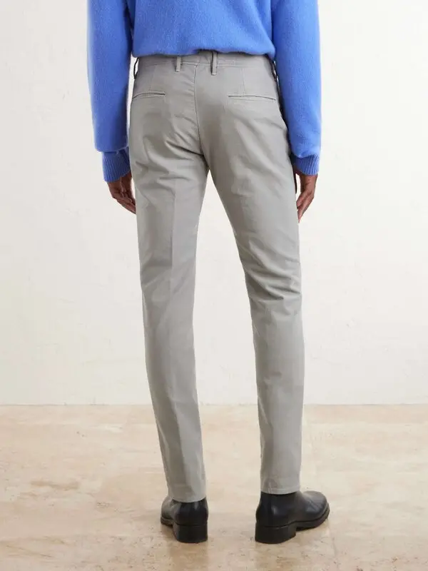 SLOWEAR Straight-leg Stretch-cotton Trousers