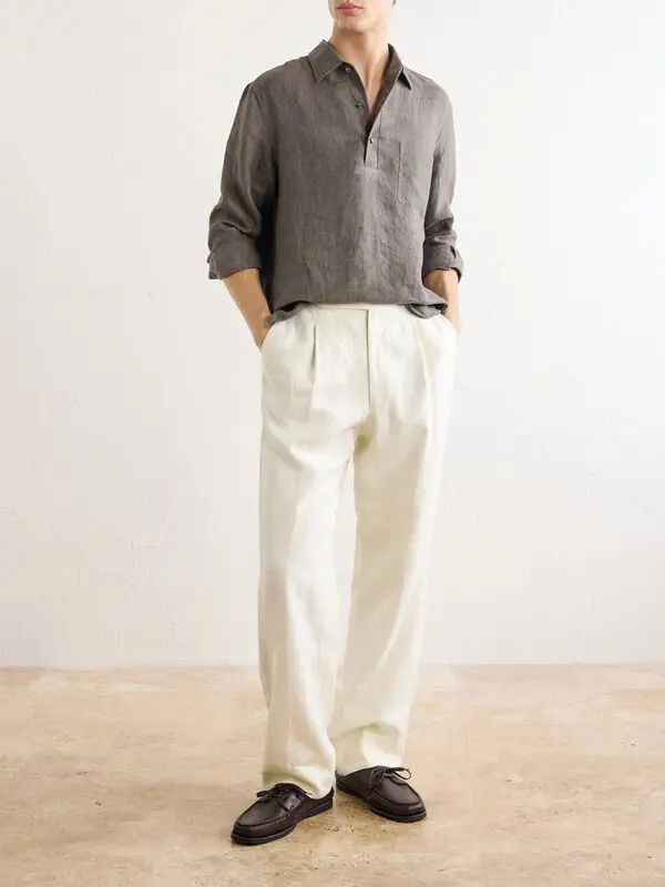 Zegna Linen Shirt - Brown
