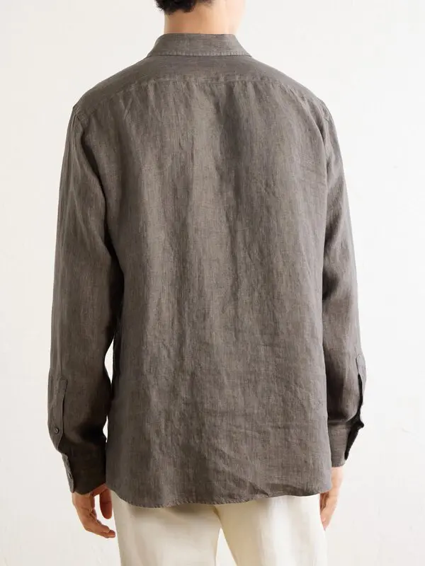Zegna Linen Shirt - Brown