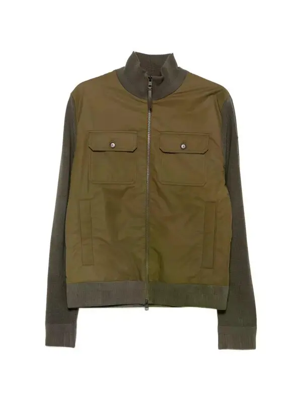 Moncler Panelled Zip-up Sweater - Green