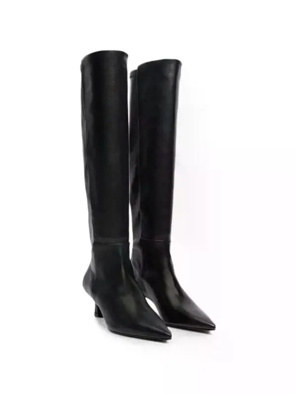 STUART WEITZMAN Pointed Toe Knee High Boots - Black