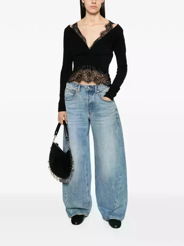 Ermanno Scervino Lace Trim Cardigan - Black