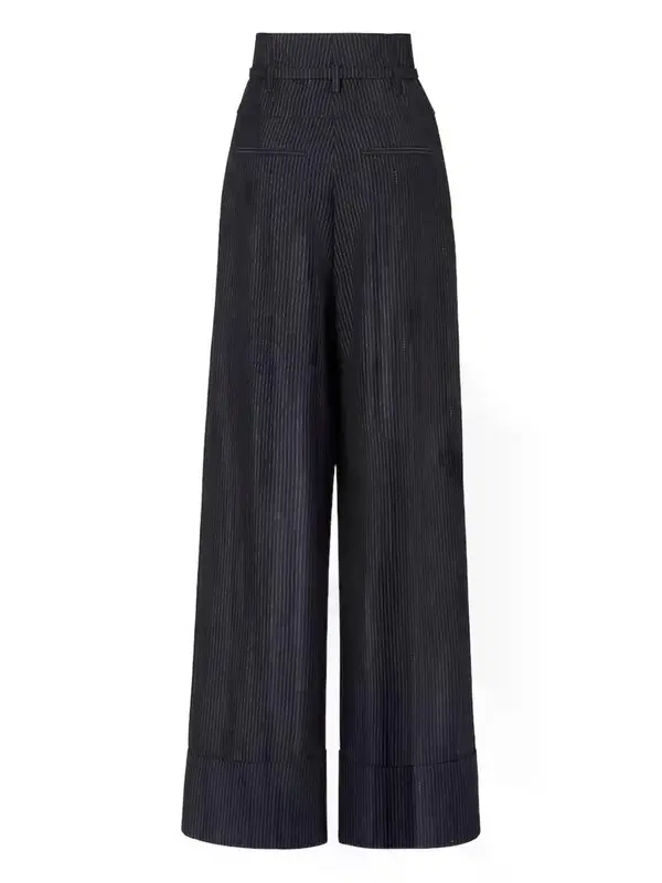 Fendi Pinstriped Wool Trousers