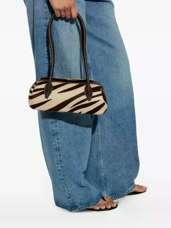 Yuzefi Oyster Zebra-print Shoulder Bag